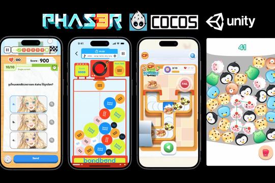 พัฒนาเกมเว็บด้วย Phaser3 , Cocos , Unity (Marketing Game , Campaign Game)